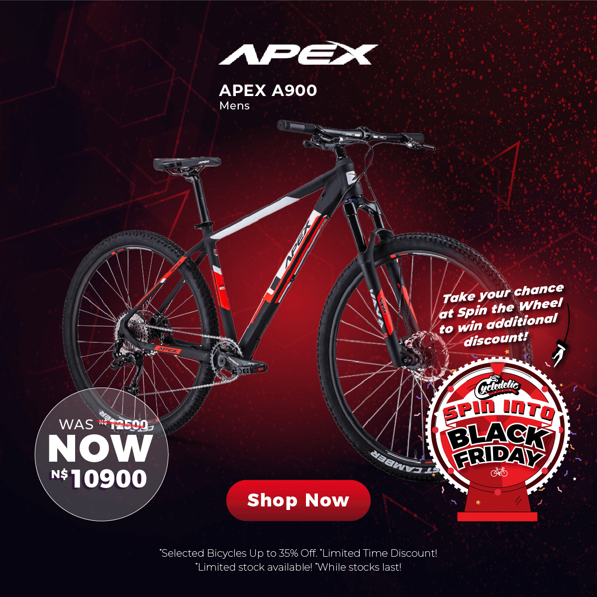 APEX Bicycles A900 Pro Small – MY 23 - Cycledelic Bike Shop